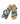 GINGER ALE MARINE TEAL MULTI | Blue strappy contoured cork sandals ...
