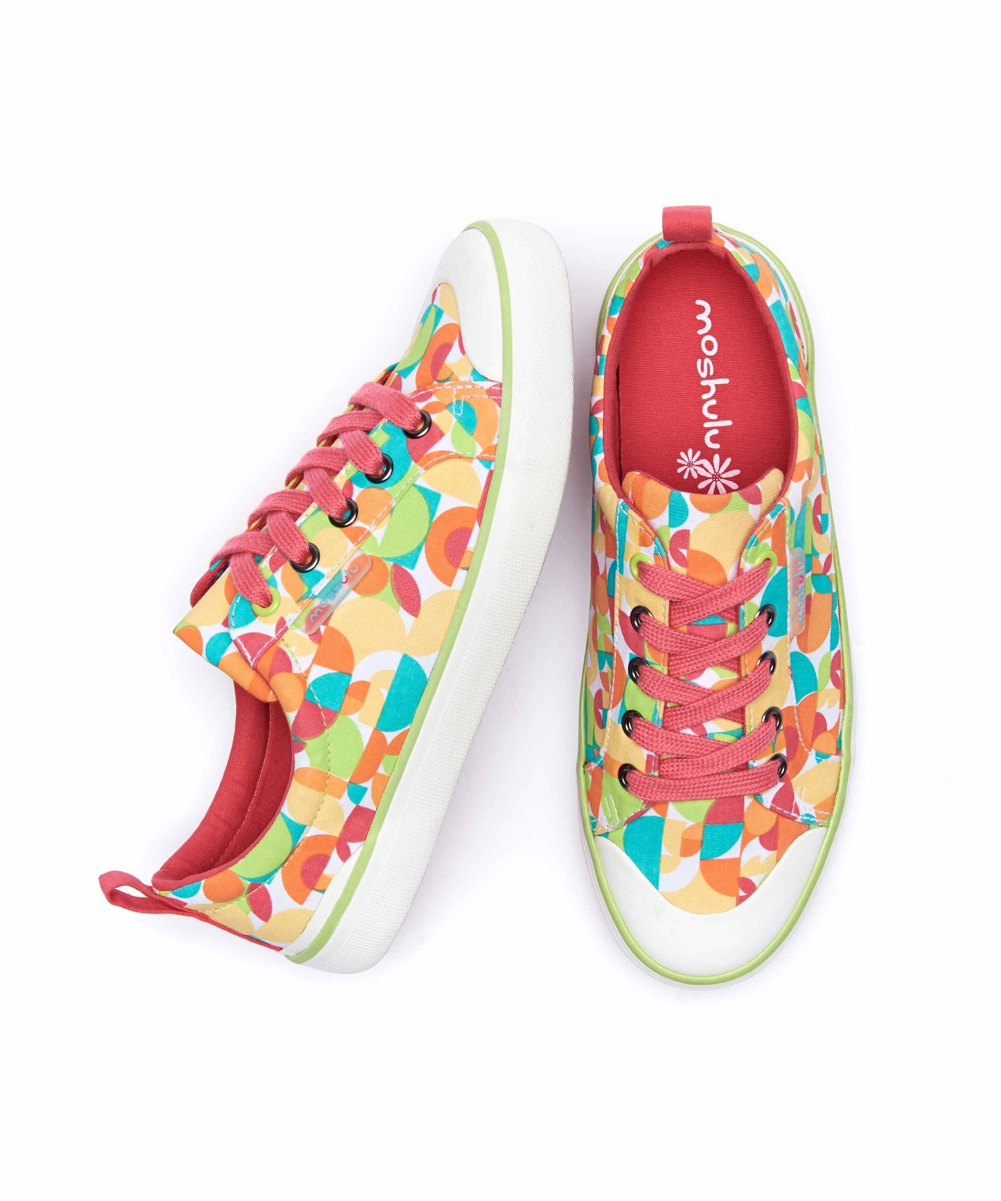 MOUSEHALL RETRO GEO PRINT | Multi comfortable lace-up trainer | Moshulu ...