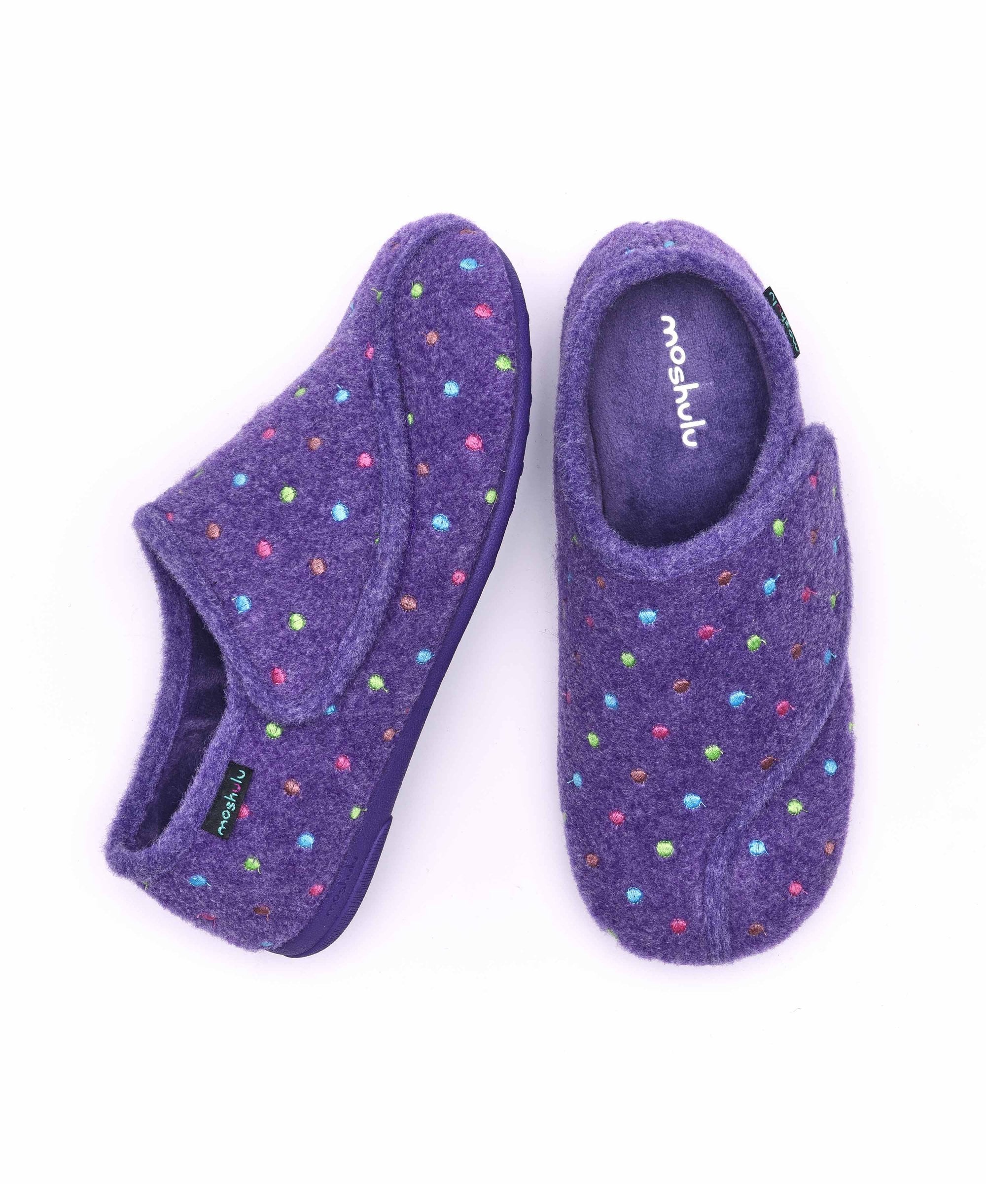 WATKIN VIOLET | Purple adjustable touch fastening slipper | Moshulu ...