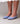 SENARA CORNFLOWER BLUE NUBUCK | Blue punched pattern ballerina pumps ...